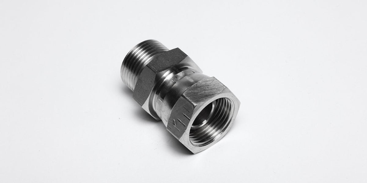 1" BSPP CONE SEAT SWIVEL FEMALE x 3/4" BSPP CONE SEAT MALE ADAPTOR-FSC ...