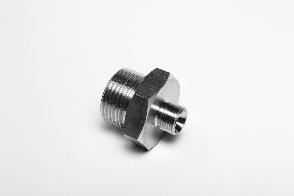 1.1/4" x 3/8" BSPP CONE SEAT MALE / MALE ADAPTOR-AR-200-20-06 — Custom ...