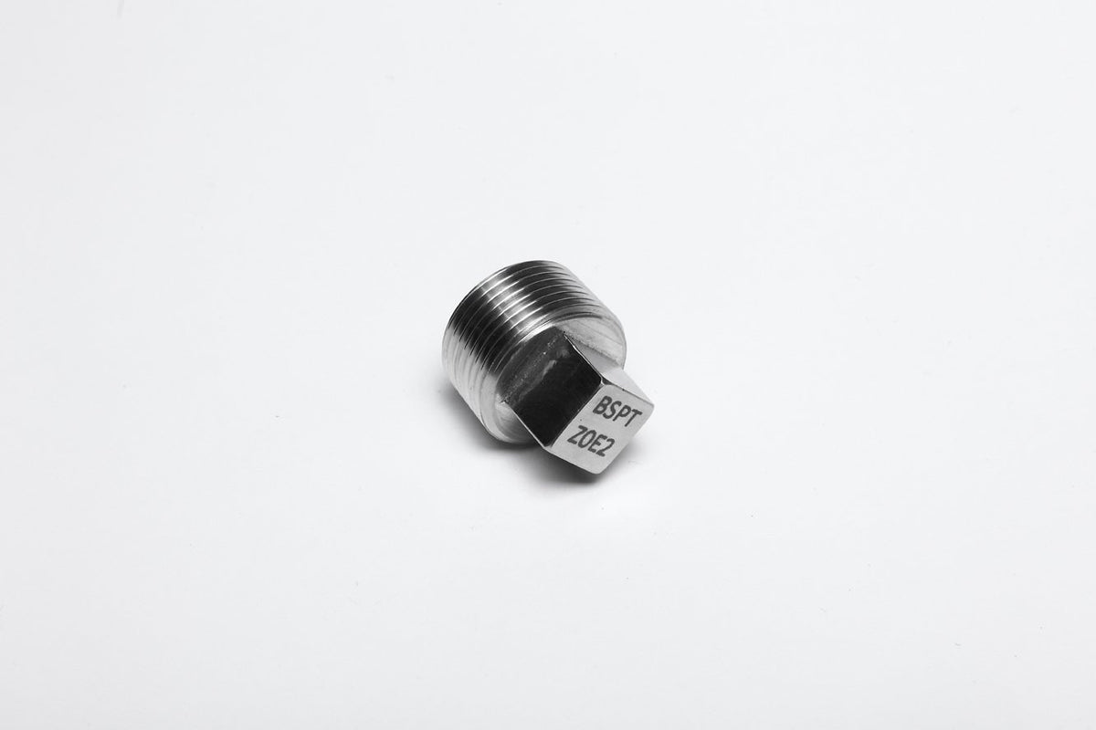 1/2" BSPT SQUARE HEAD PLUG-SP-150-08 — Custom Fittings