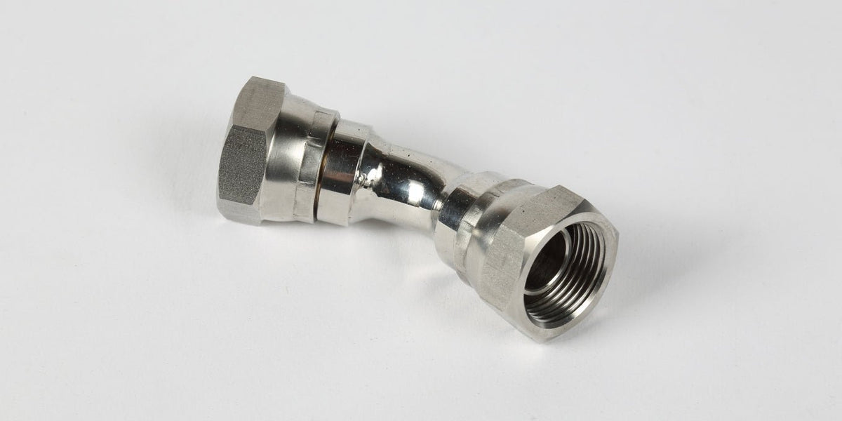 2" BSP (CS) SWIVEL FEMALE/SWIVEL FEMALE SWEPT 45 DEGREE ELBOW (WELDED ...