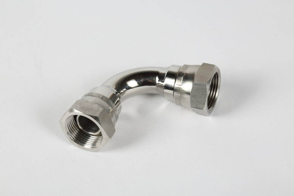 2" BSP (CS) SWIVEL FEMALE/SWIVEL FEMALE SWEPT 90 DEGREE ELBOW (WELDED ...