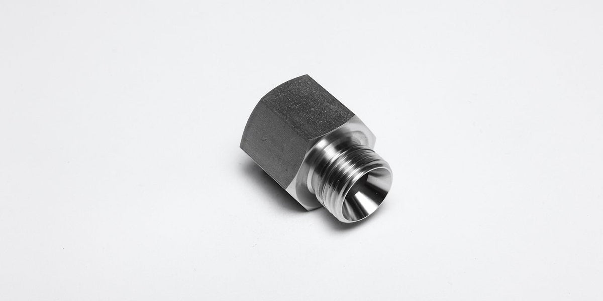 3/8" BSPP CONE SEAT MALE x 1/2" BSPP FIXED FEMALE GAUGE ADAPTOR-GAC-2B ...