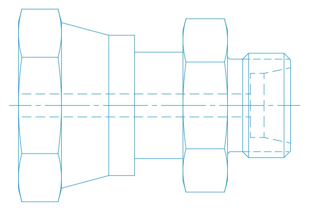 BEAM SEAL SWIVEL FEMALE TEST x METRIC MALE - (TEST / FLUSH FITTING), E ...